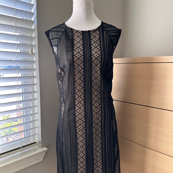 Bar III | Dresses | Bar Iii Black Sheer Lace Maxi Dress | Poshmark